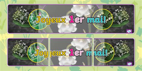 Banderole D Affichage 1er Mai Teacher Made Twinkl