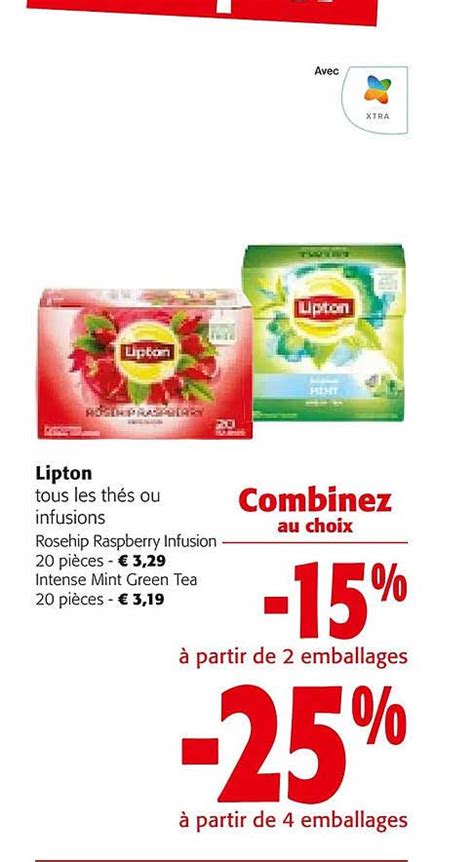 Promo Lipton Les Th S Ou Infusions Chez Colruyt Icatalogue Fr