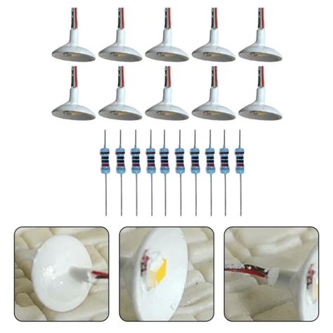 MOD LE DE LAMPADAIRE Ferroviaire Lot De 10 Lampes DEL Pour Chelle HO OO