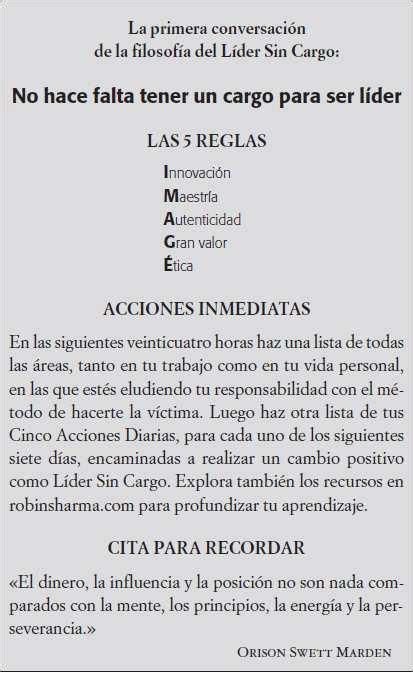 EL LÍDER QUE NO TENÍA CARGO Robin Sharma Paperblog Robin sharma