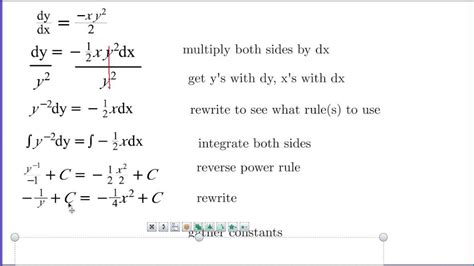 finding a particular solution to a differential equation youtube