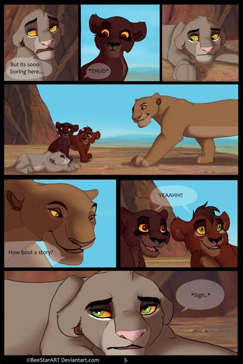 The Lion And Cub Story Is Shown In This Comic Strip From Disney S Live