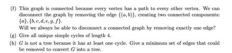 solved 2 consider the following undirected graph g a