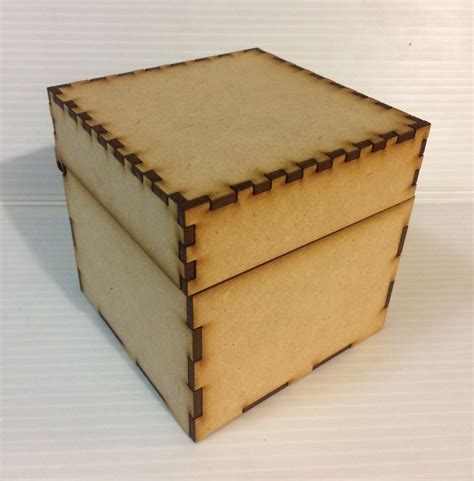 Caja Mdf X X Baul Cuadrado Recuerdito Alhajero Cubo