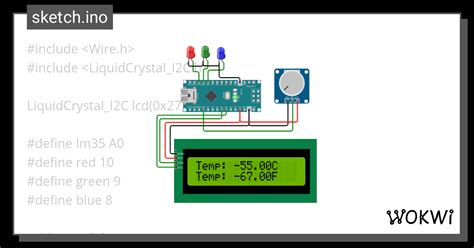LM35 Wokwi ESP32 STM32 Arduino Simulator
