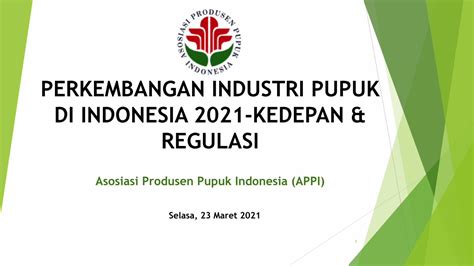 PDF PERKEMBANGAN INDUSTRI PUPUK DI INDONESIA 2021 DOKUMEN TIPS