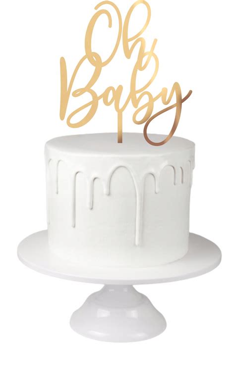 Topper Na Tort Baby Shower Bociankowe Z Oty Pleksi Allegro Pl