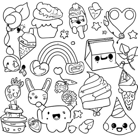 Coloriages Kawaii Creative Fabrica