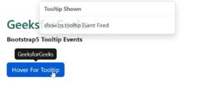 Bootstrap Tooltips Events Geeksforgeeks