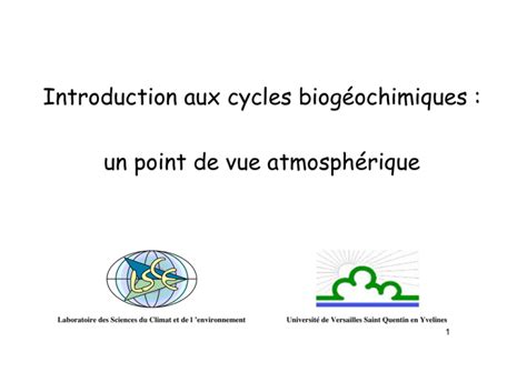 Introduction Aux Cycles Biog Ochimiques