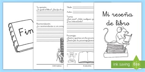 Cuadernillo Mi Rese A De Libro Teacher Made Twinkl