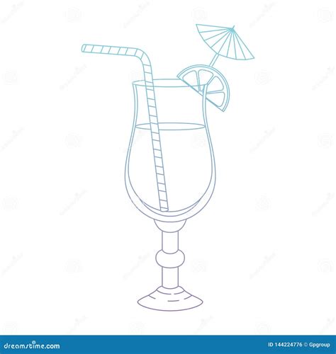 Icono De La Bebida Del C ctel De La Taza Ilustración del Vector