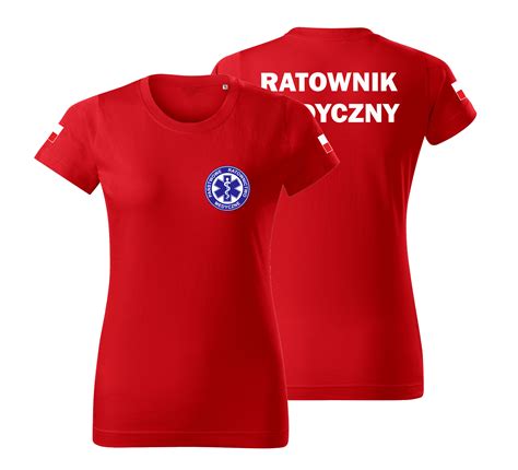Koszulka Damska Ratownik Medyczny Flagi Szafa Medyka