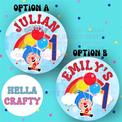 Payaso Plim Plim Stickers Plim Plim Birthday Cumplea Os Plim Etsy
