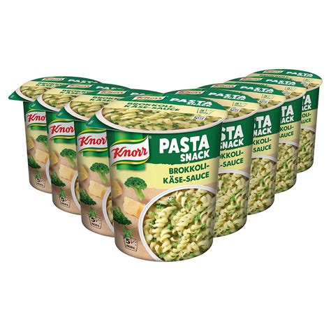 Knorr Snack Bar Nudeln in Brokkoli Käse Sauce 8er Pack 8 x 69 g