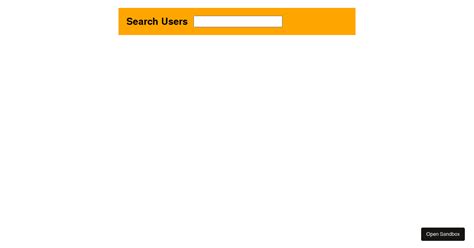 Search Bar Codesandbox
