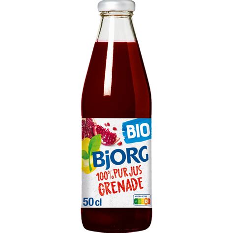 BJORG Pur jus de grenade sans sucres ajoutés 50cl pas cher Auchan fr