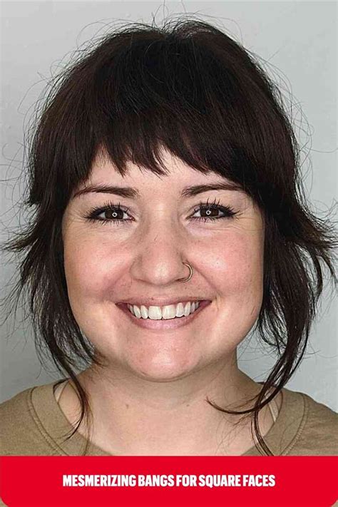 Flattering Ways To Wear Bangs For Square Face Shapes Square Face