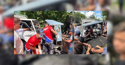 Siyam Katao Sugatan Sa Banggaan Ng Dalawang Sasakyan Sa Lungsod Ng