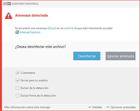 Se detecta una amenaza ESET Endpoint Antivirus Ayuda en línea de ESET