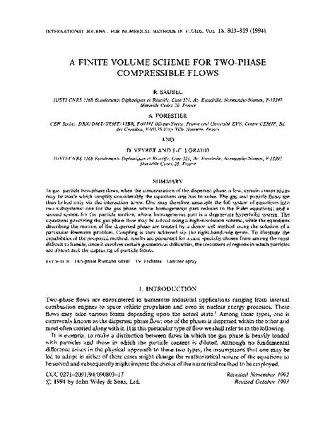 pdf a finite volume scheme for two phase compressible flows alain forestier