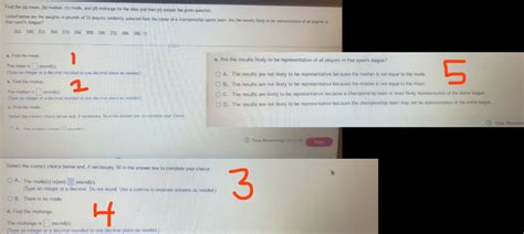 solved find the mean median mode and midrange etc