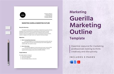 Marketing Guerilla Marketing Outline Template In PDF Google Docs Word