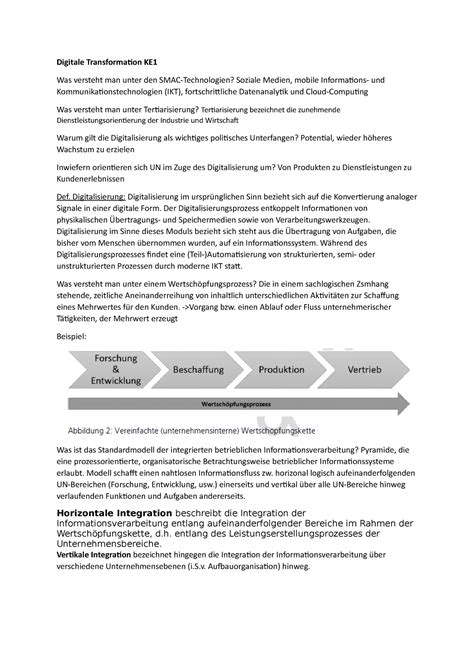Zusammenfassung Zsmfassung Bis KE4 Digitale Transformation KE Was