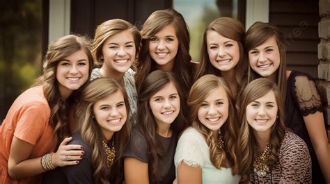 Group Of Girls Posing For A Picture Background Sisterhood Pictures People Celebrity