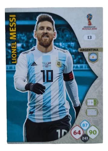Carta Adrenalyn Mundial Rusia Lionel Messi Cuotas Sin Inter S