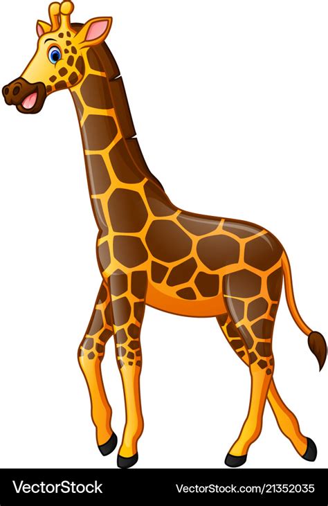 Cute Giraffe Cartoon Royalty Free Vector Image