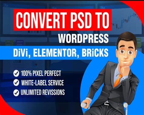I Will Convert PSD To Divi Or PSD To Elementor Figma Xd Ai Sketch For