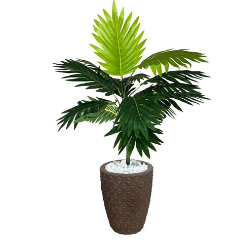 Planta Artificial Arranjo Coqueiro Vaso Grande Polietileno Decorativo