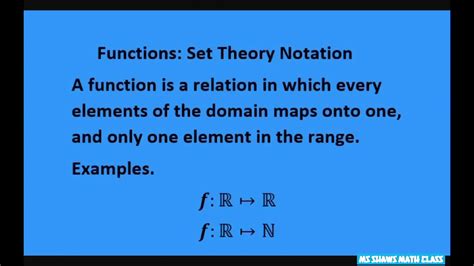 introduction to functions set theory notation examples abstract algebra youtube