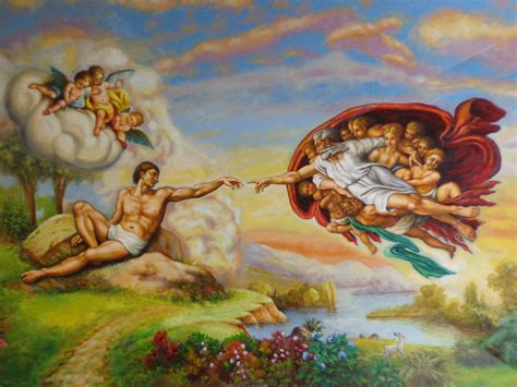 La Creación de Adán pintura por Miguel Ángel siglo XVI en Flickr