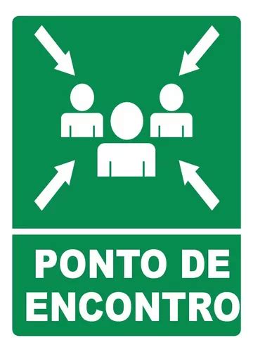 Placa De Sinaliza O Ponto De Encontro Fotoluminescente Parcelamento