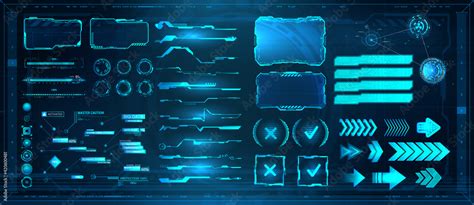 Sci Fi Digital Interface Elements Hud For Game Ui Ux Kit Futuristic