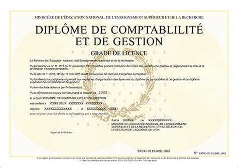 Diplôme de Comptabilité et de Gestion LICENCE DCG