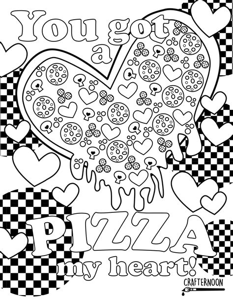 Free Pizza Colouring Page Pizza Coloring Page Detailed Coloring