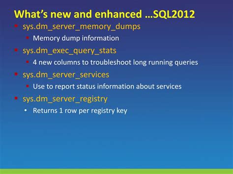 PPT SQL Server DMVs Best Of The Bunch Troubleshoot Your Data