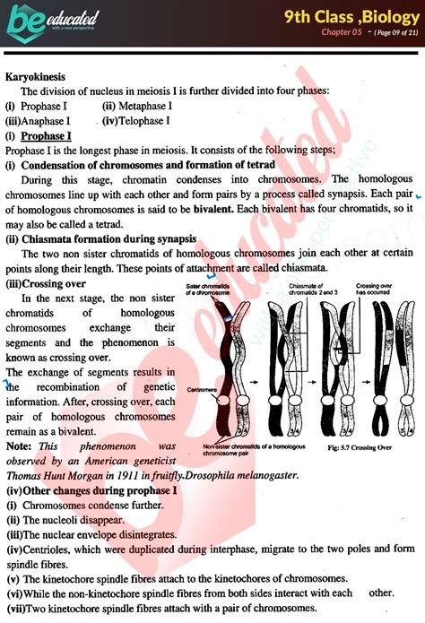 Chapter Biology Th Class Notes Matric Part Notes