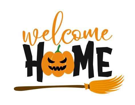 Welcome Home Happy Halloween Greeting Decoration Good For Door Stops