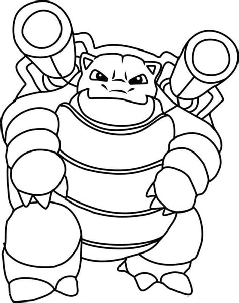 Coloriage Pokémon Tortank télécharger et imprimer gratuit sur