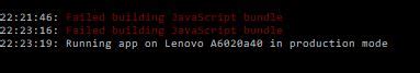 Failed Building JavaScript Bundles Stuck On 99 And Do Not Show The