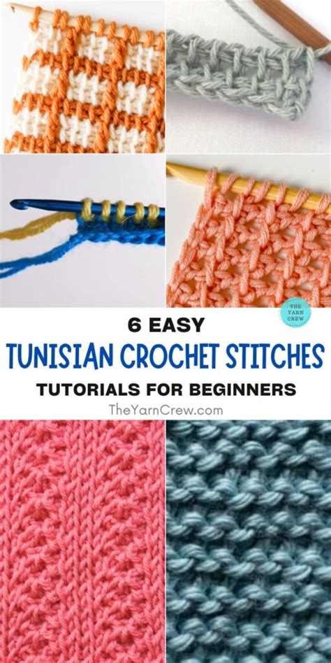 6 Easy Tunisian Crochet Stitch Tutorials For Beginners The Yarn Crew