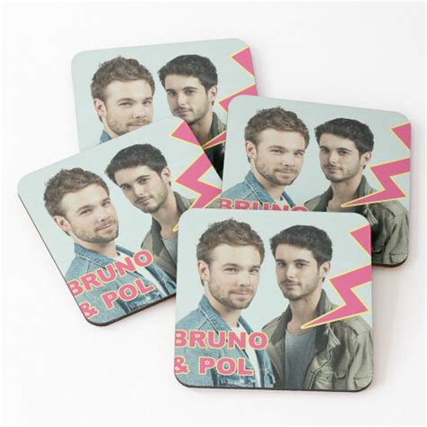 Leather Coasters Fan Art Gay Love Boyfriend Bruno And Pol 21 Pegatine