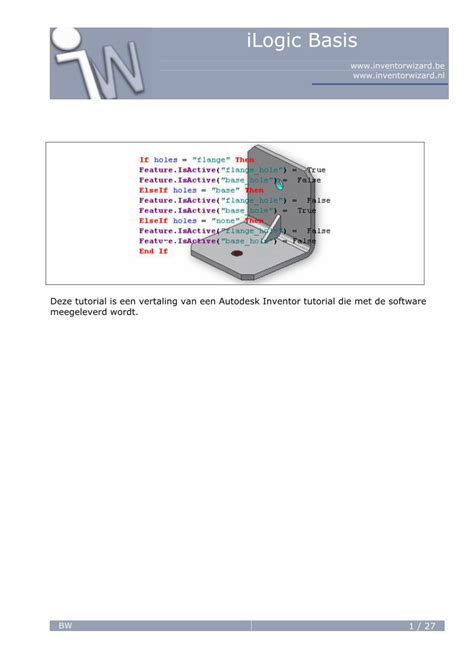 PDF ILogic Basis 2011 Inventor Wizard Be Nl Autodesk User