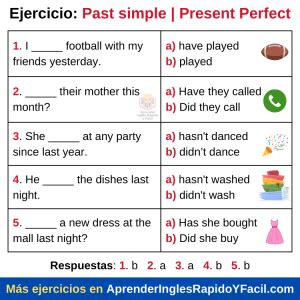 Ejercicios de gramática en inglés English grammar exercises