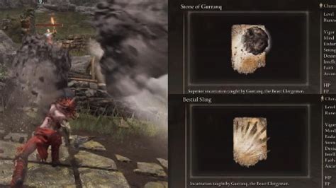 Elden Ring Stone Of Gurranq And Bestial Sling Spell Demonstration And