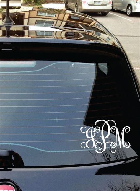 Car Decal Monogram Car Stickers Personalized By LucyLews On Etsy